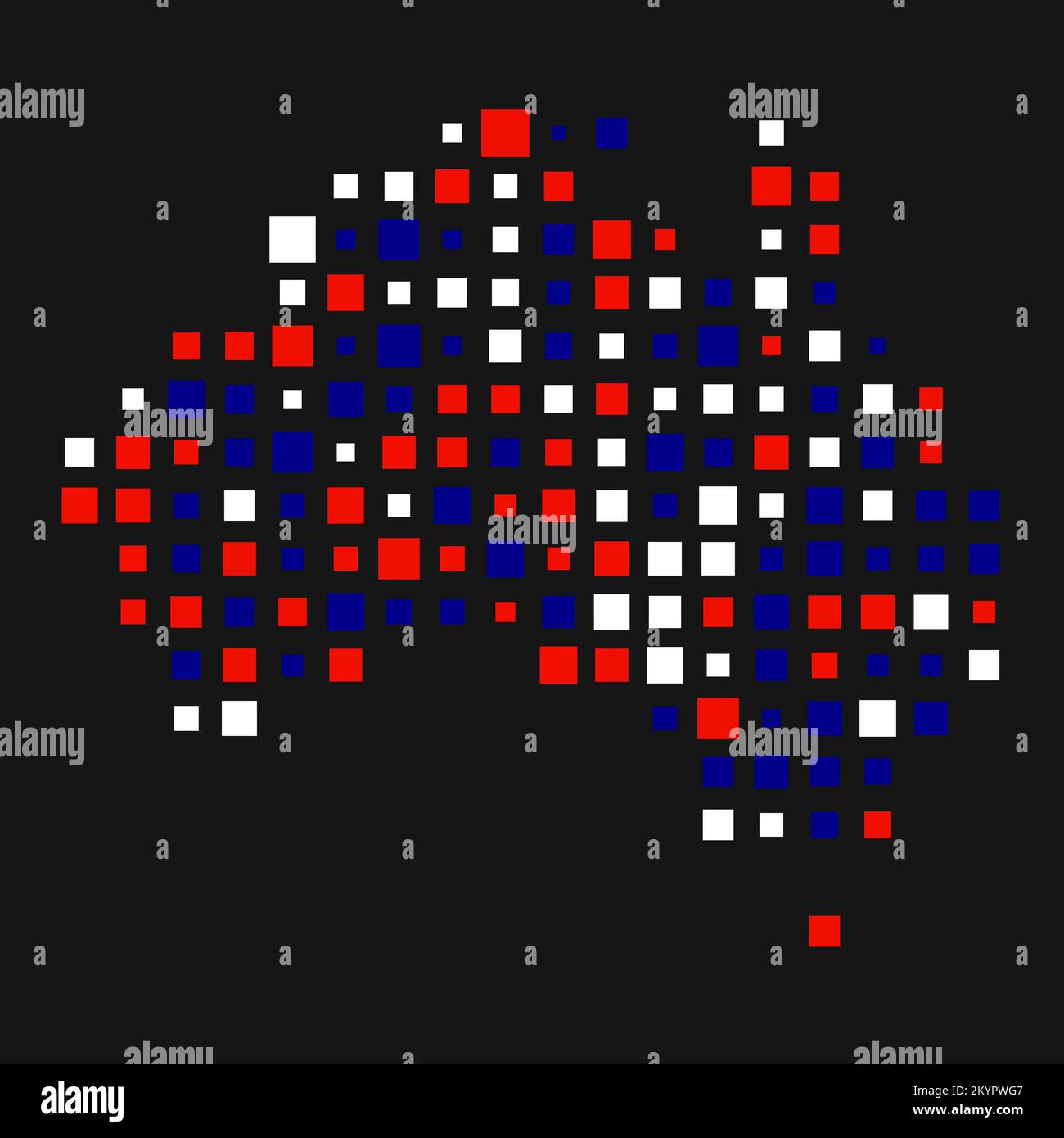 Australia Silhouette Pixelated generative pattern illustration Stock ...