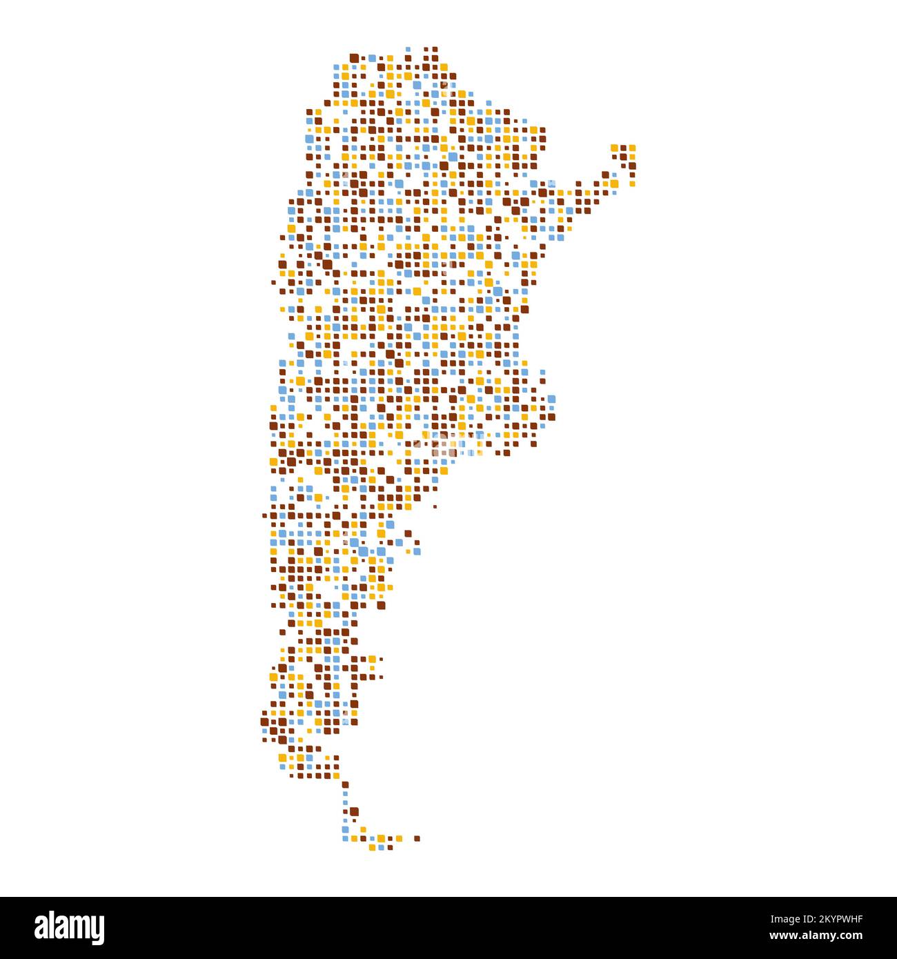 Argentina Silhouette Pixelated generative pattern illustration Stock ...