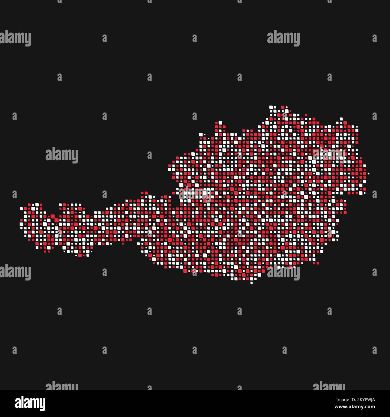 Austria Silhouette Pixelated generative pattern illustration Stock ...