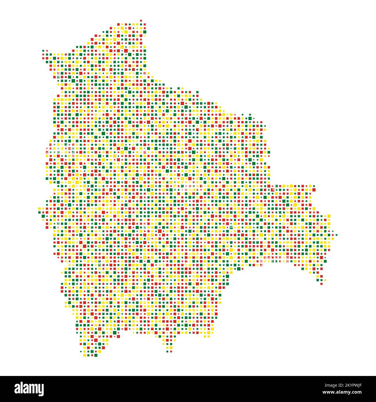 Bolivia Silhouette Pixelated generative pattern illustration Stock ...