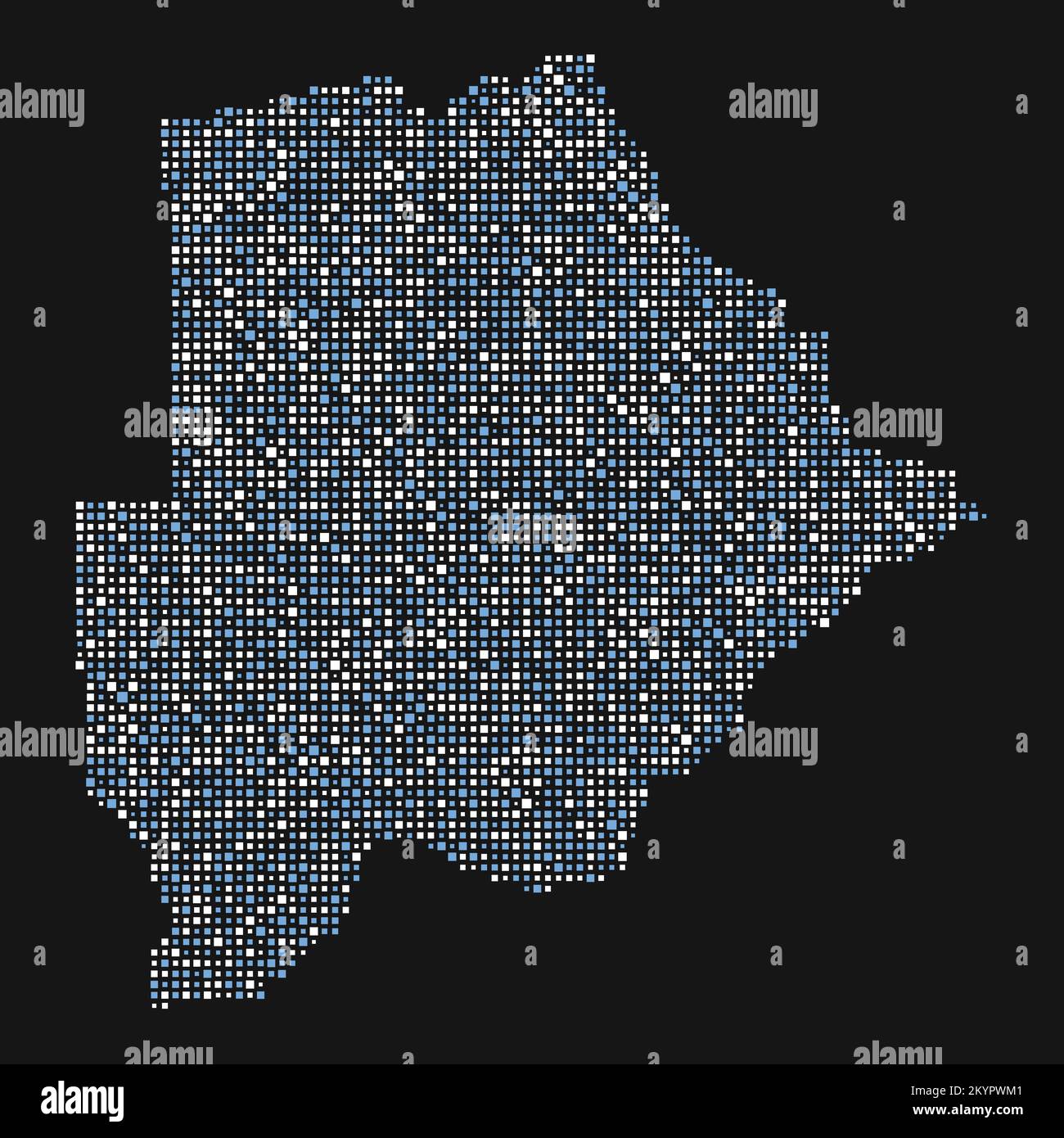 Botswana Silhouette Pixelated generative pattern illustration Stock ...