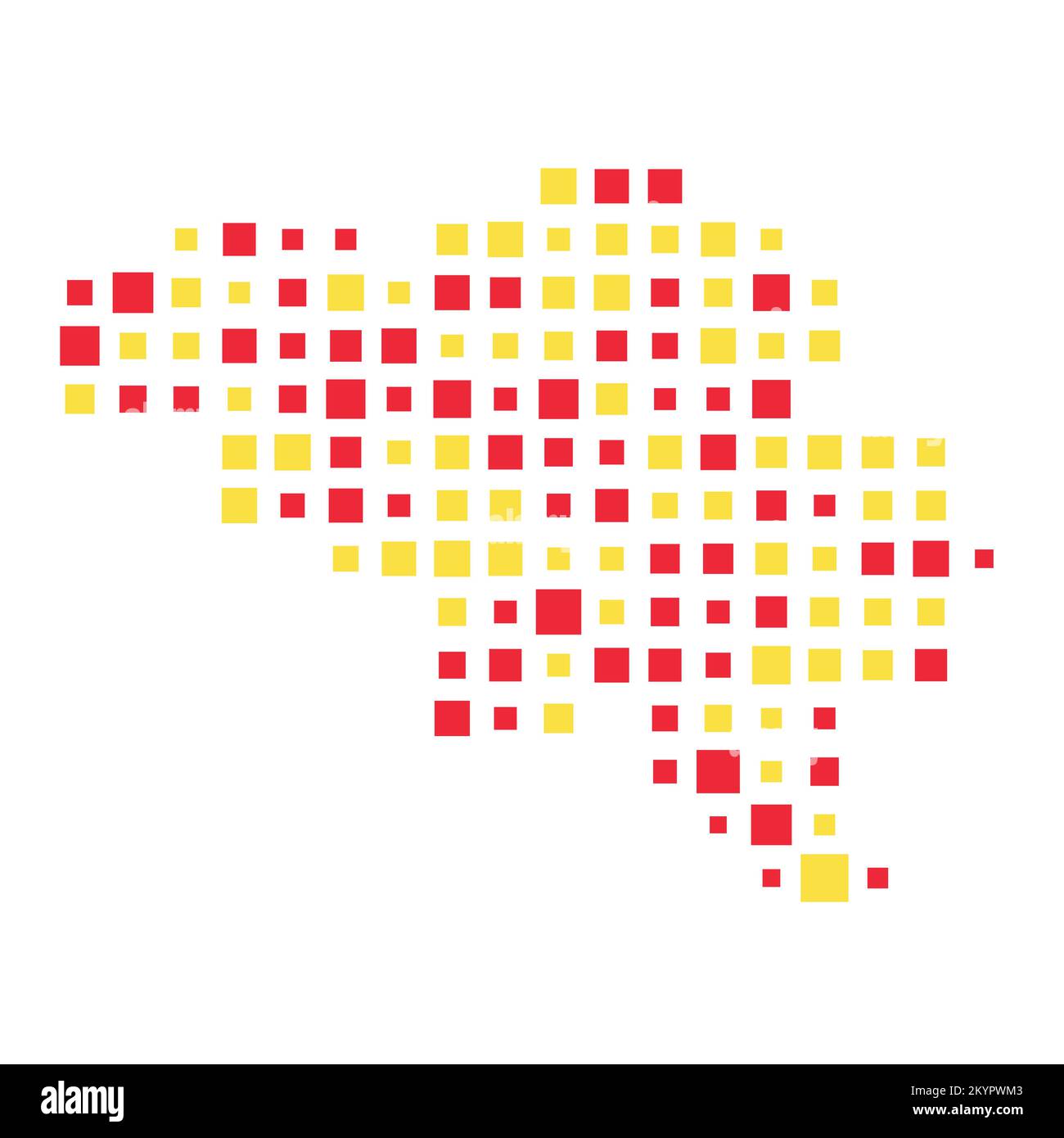 Belgium Silhouette Pixelated generative pattern illustration Stock ...