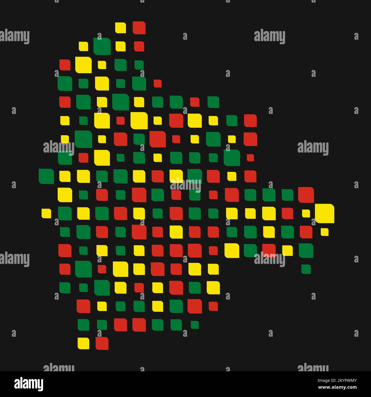 Bolivia Silhouette Pixelated generative pattern illustration Stock ...