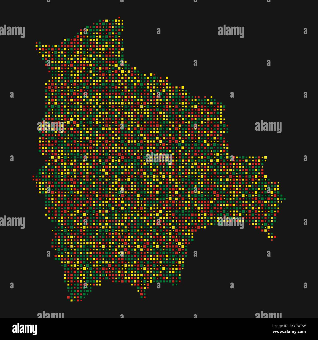 Bolivia Silhouette Pixelated generative pattern illustration Stock ...