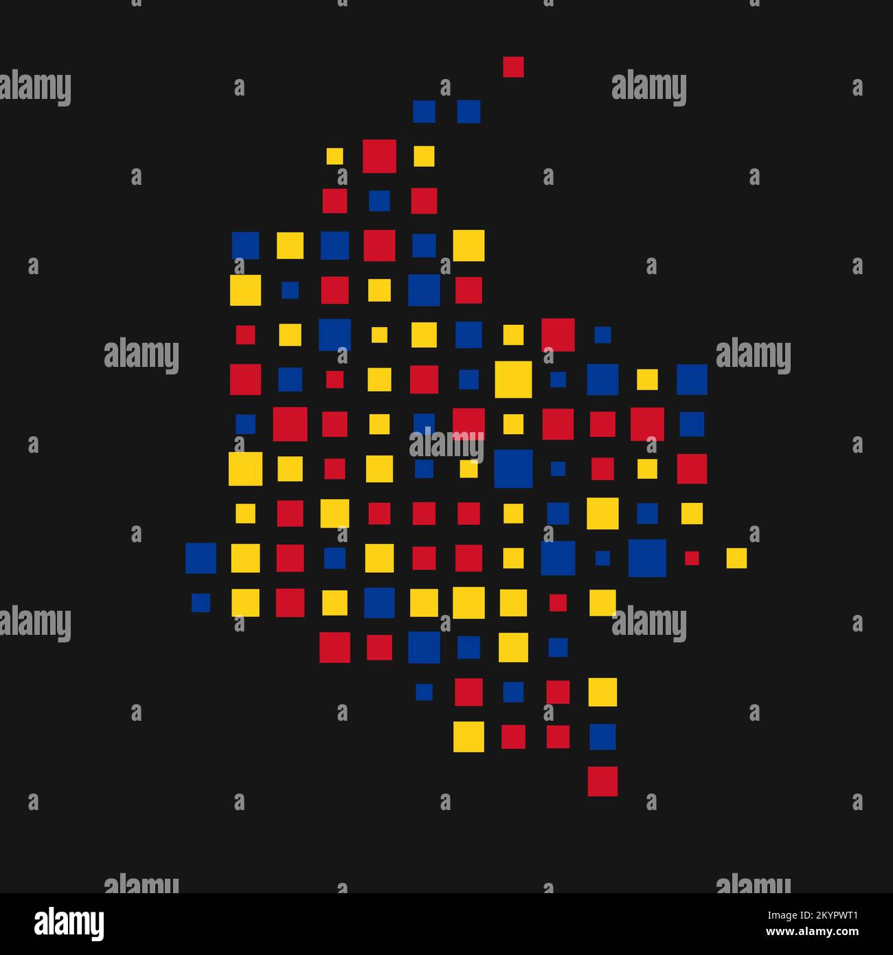 Colombia Silhouette Pixelated generative pattern illustration Stock ...