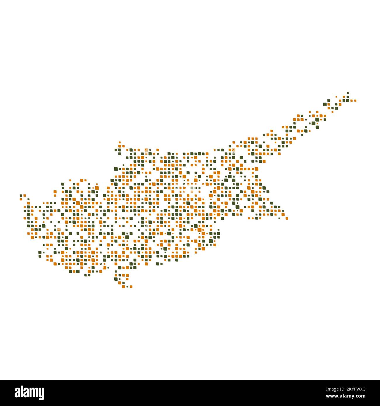 Cyprus Silhouette Pixelated generative pattern illustration Stock ...