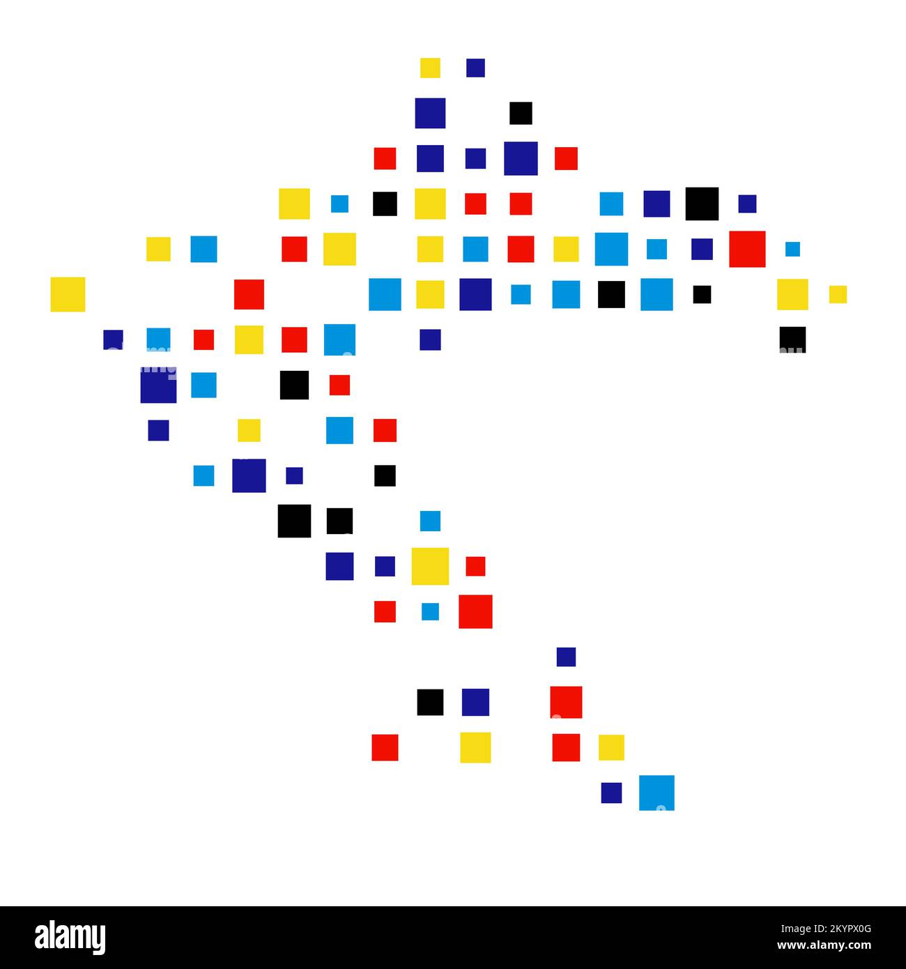 Croatia Silhouette Pixelated generative pattern illustration Stock ...