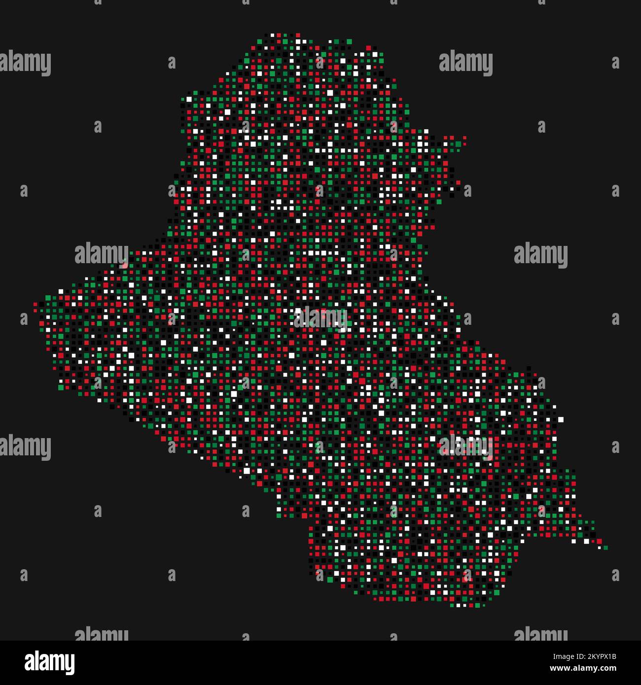 Iraq Silhouette Pixelated generative pattern illustration Stock Vector ...