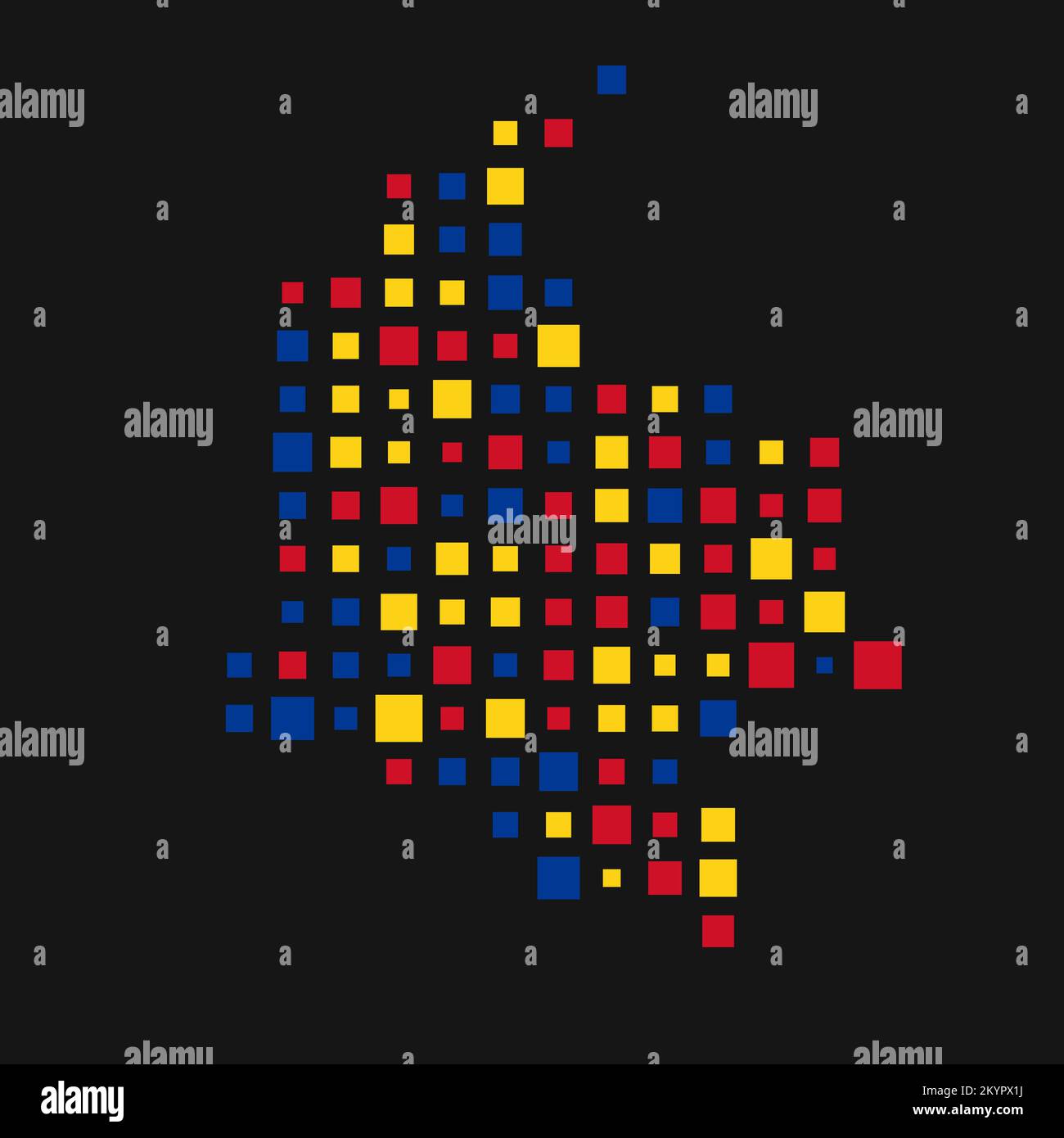 Colombia Silhouette Pixelated generative pattern illustration Stock ...