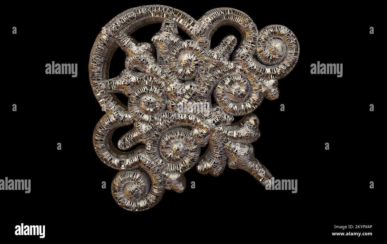 A 3D Illustration of a decorative or ornamental pattern. Modelers ...