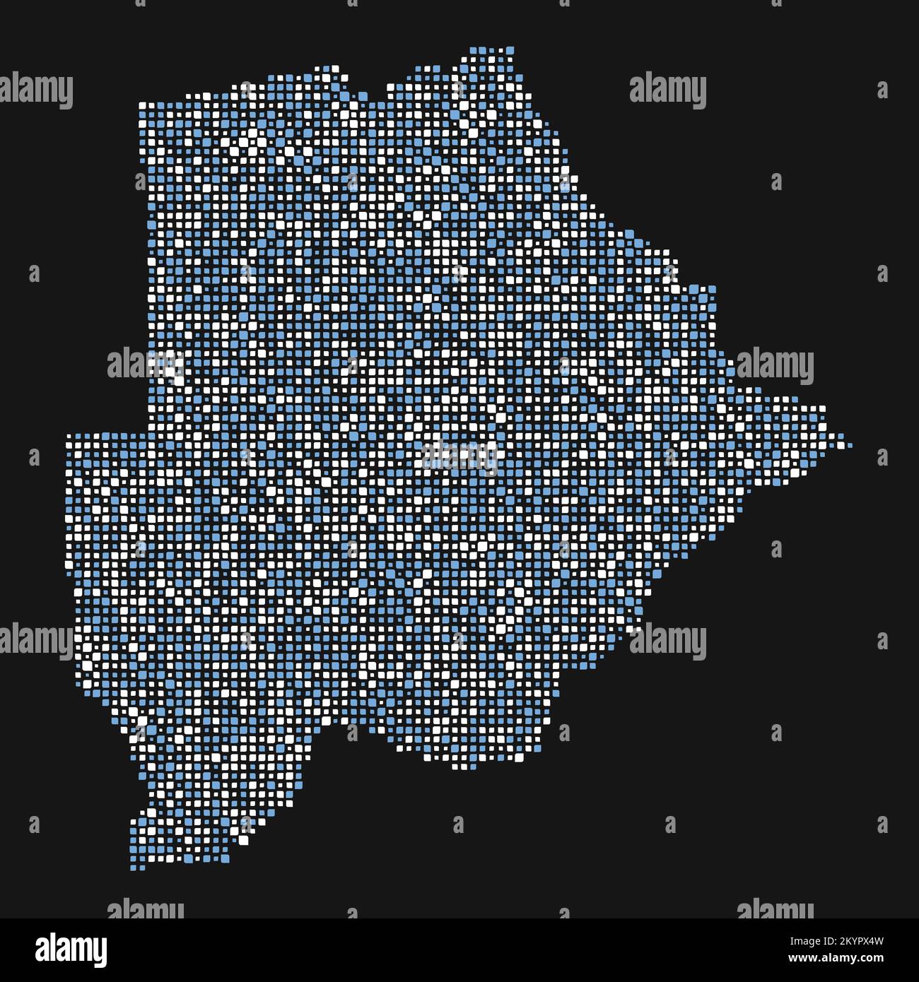 Botswana Silhouette Pixelated generative pattern illustration Stock ...