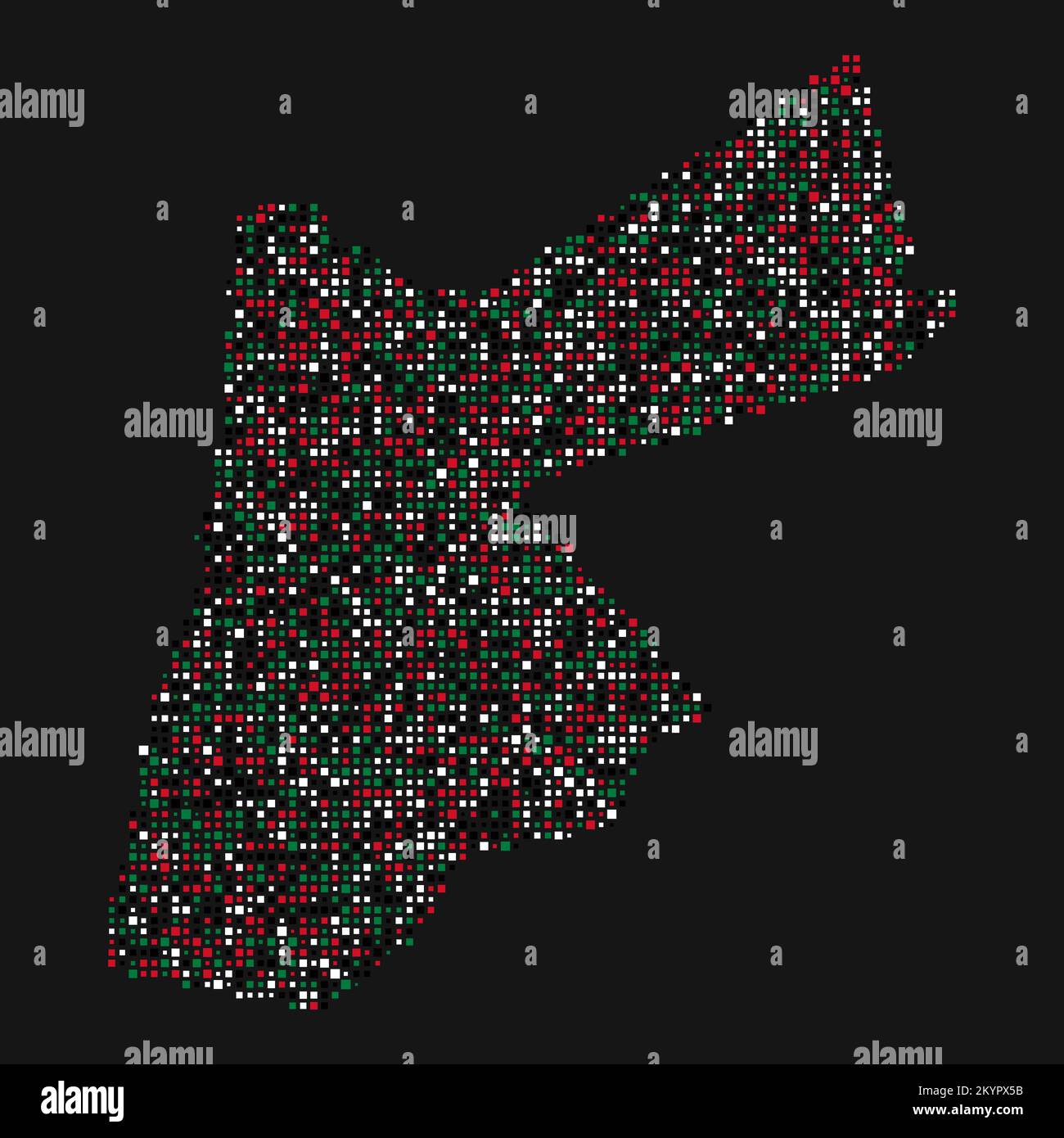 Jordan Silhouette Pixelated generative pattern illustration Stock ...