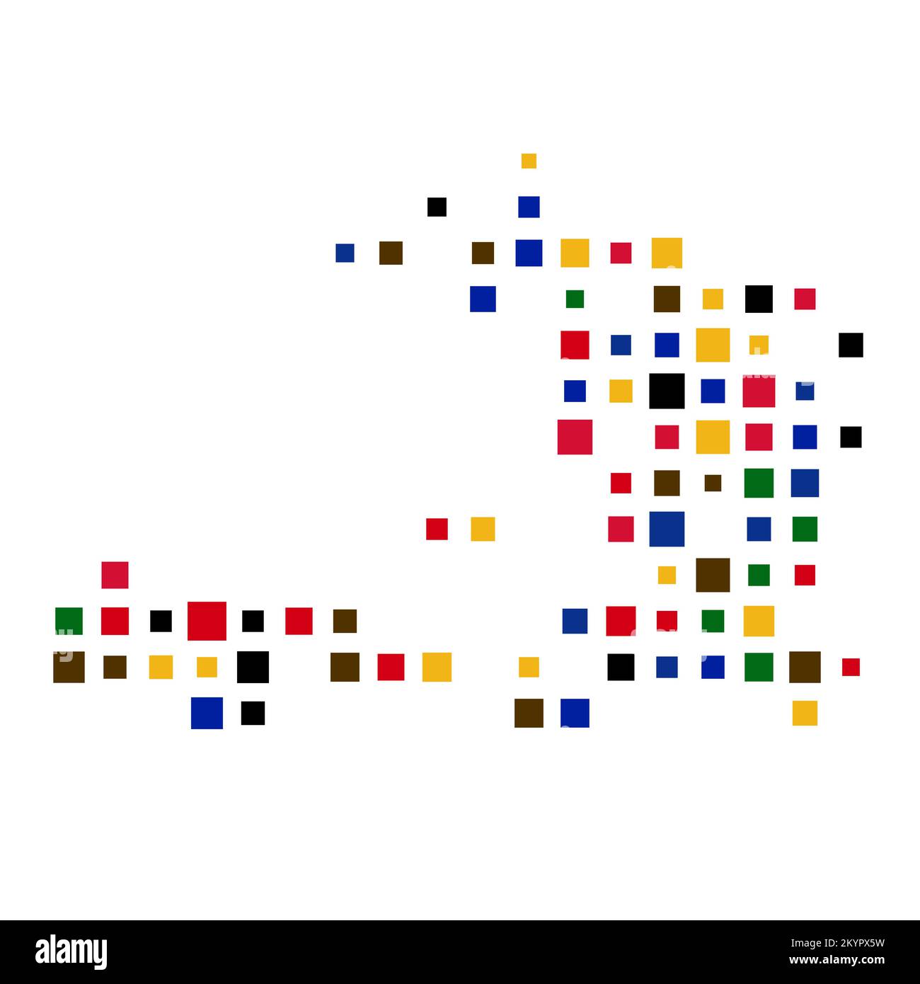 Haiti Silhouette Pixelated generative pattern illustration Stock Vector ...