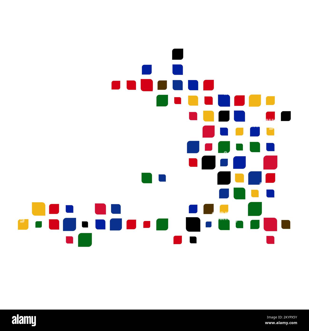 Haiti Silhouette Pixelated generative pattern illustration Stock Vector ...