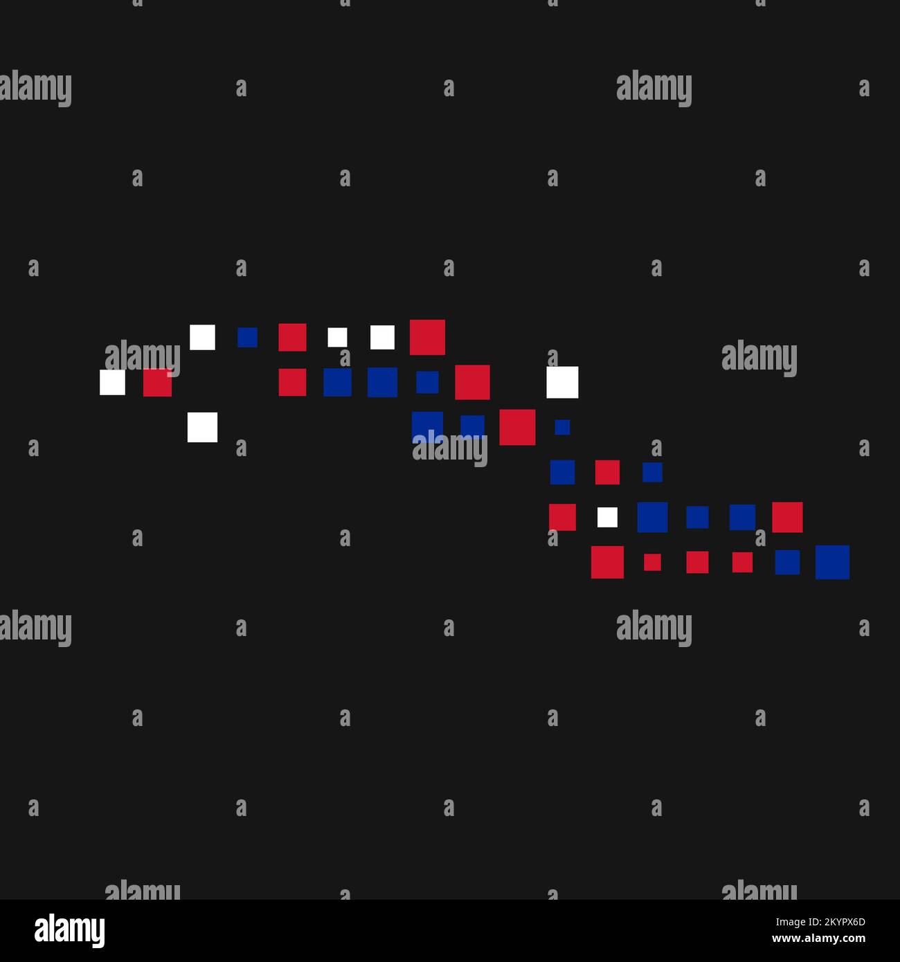 Cuba Silhouette Pixelated generative pattern illustration Stock Vector ...