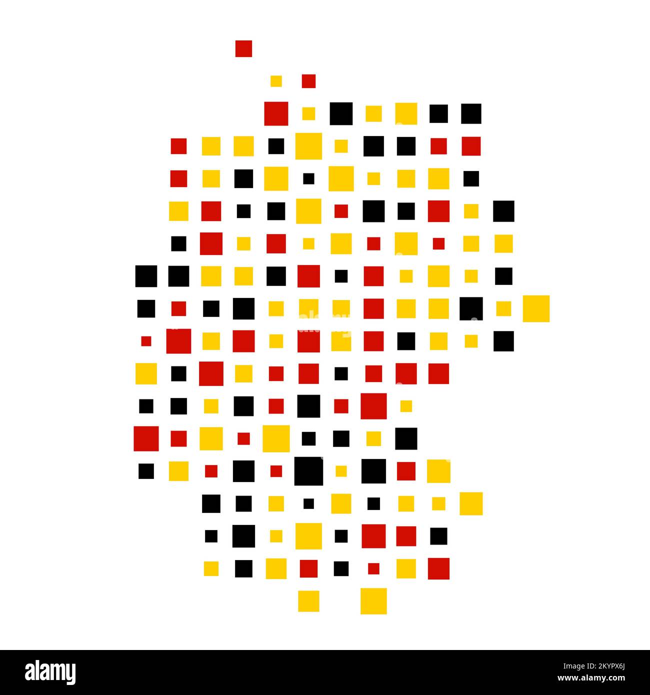 Germany Silhouette Pixelated generative pattern illustration Stock ...