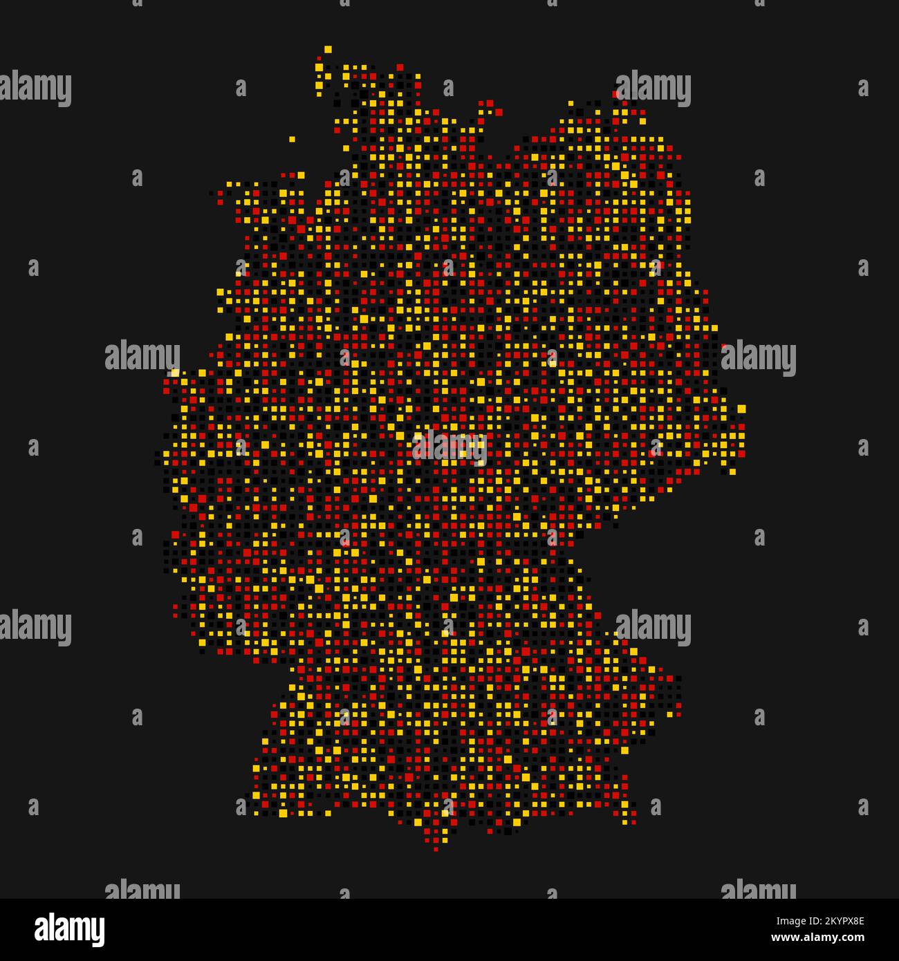 Germany Silhouette Pixelated generative pattern illustration Stock ...