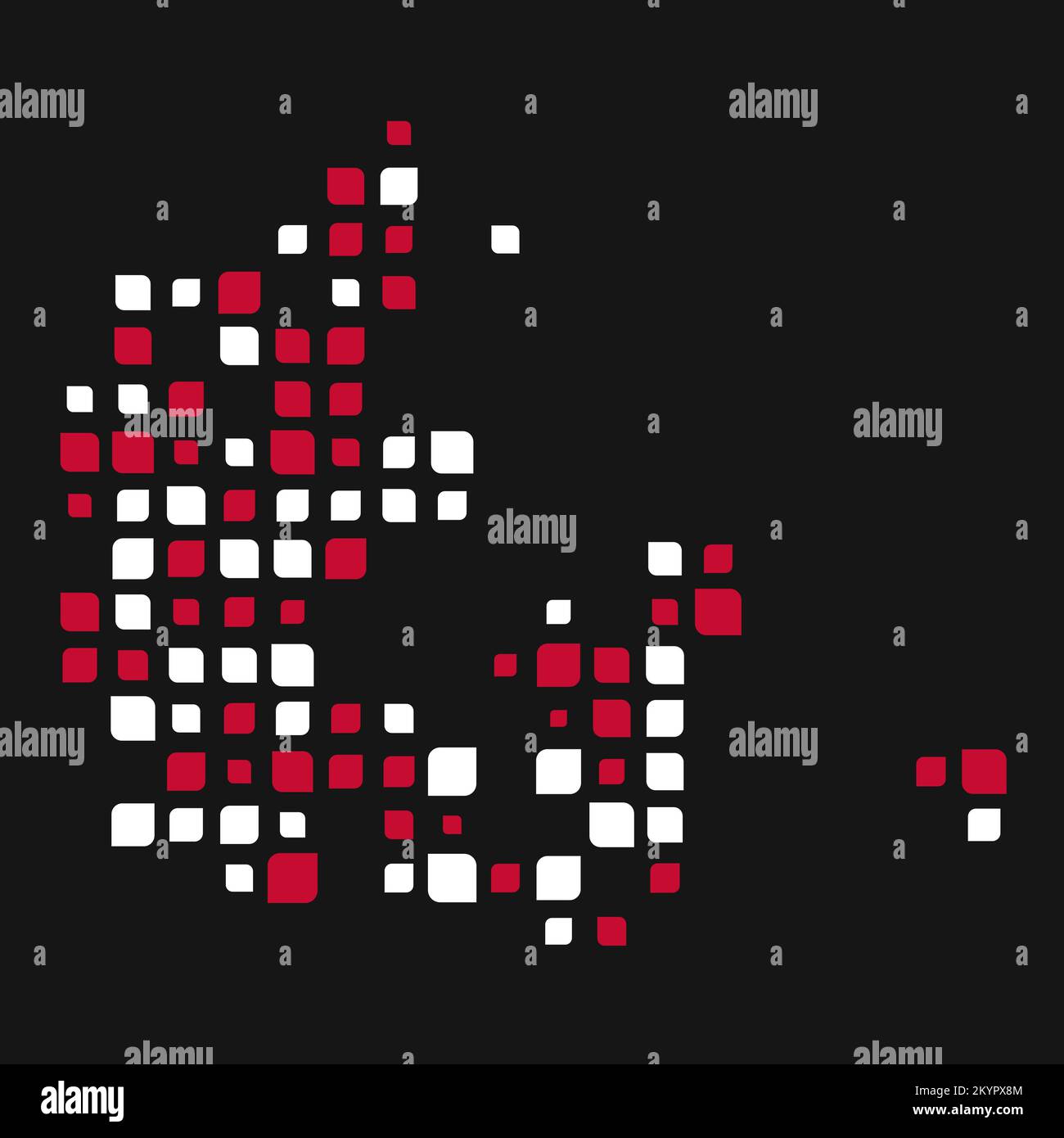 Denmark Silhouette Pixelated generative pattern illustration Stock ...