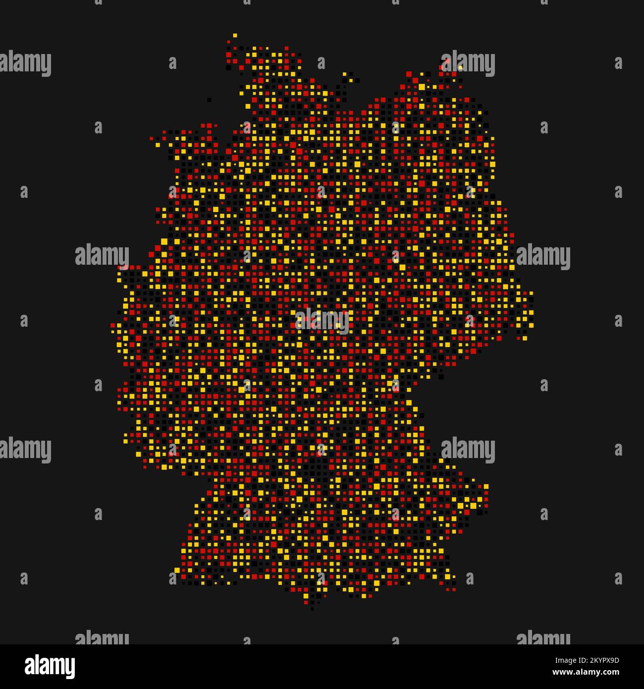 Germany Silhouette Pixelated generative pattern illustration Stock ...