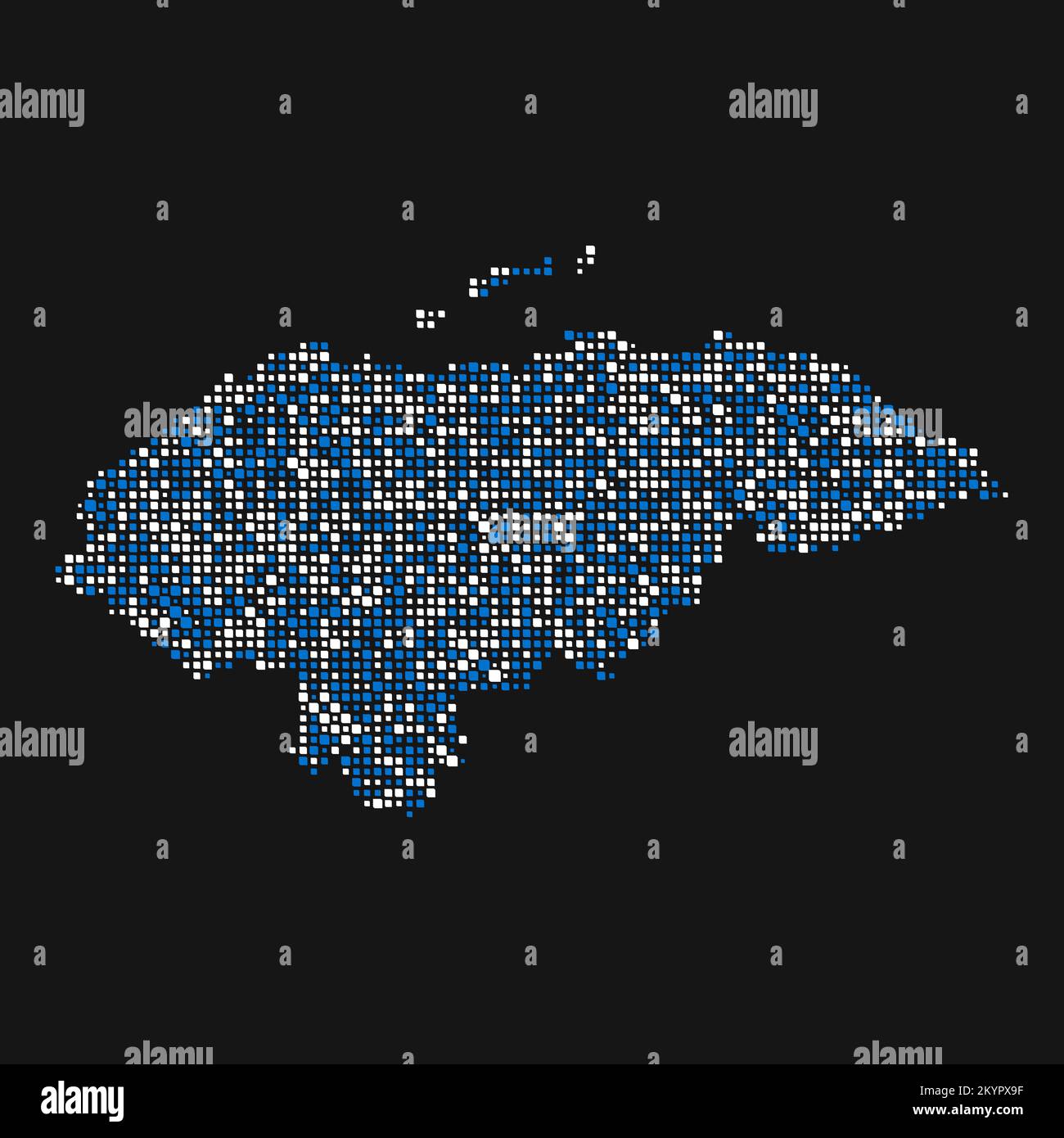 Honduras Silhouette Pixelated generative pattern illustration Stock ...