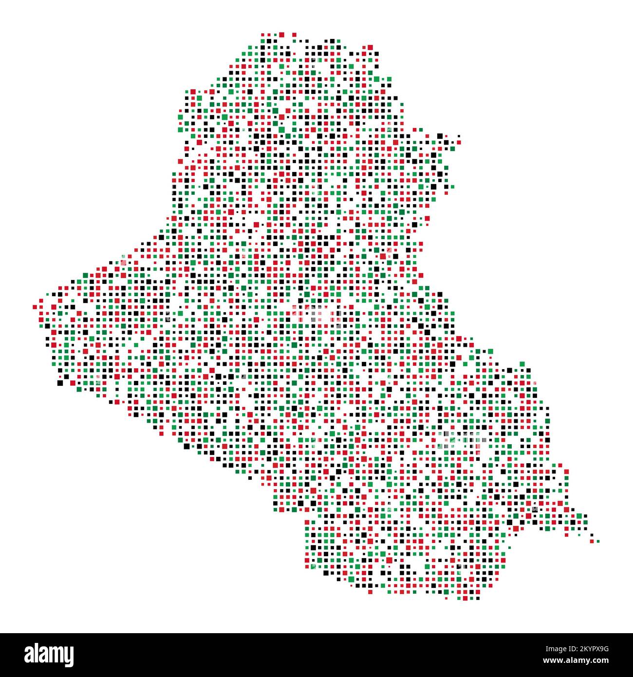 Iraq Silhouette Pixelated generative pattern illustration Stock Vector ...