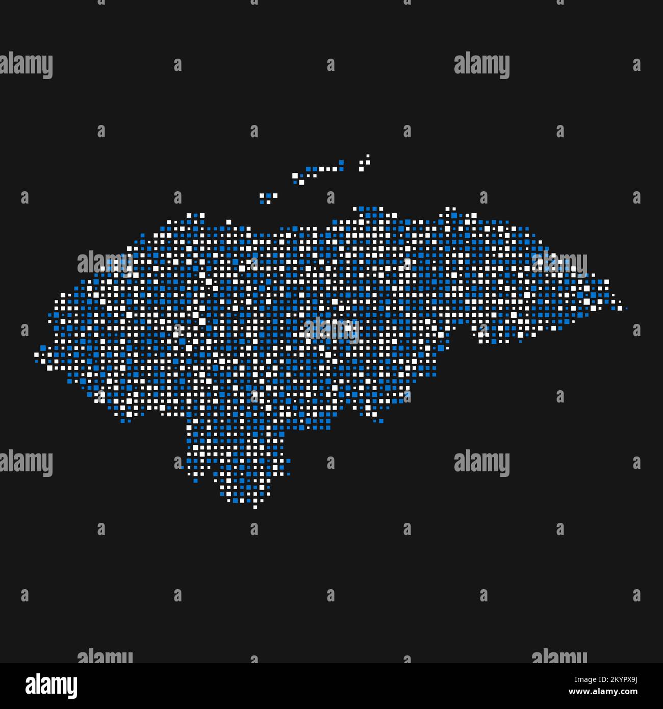 Honduras Silhouette Pixelated generative pattern illustration Stock ...