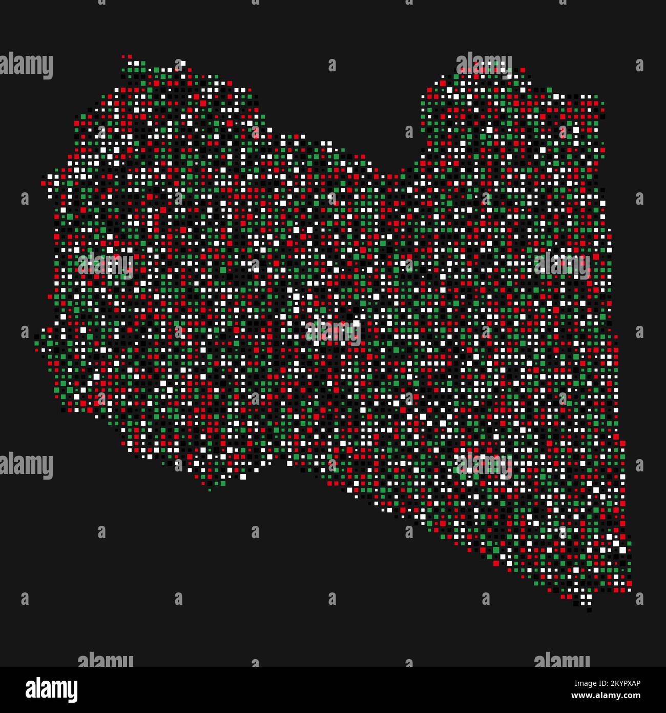 Libya Silhouette Pixelated generative pattern illustration Stock Vector ...