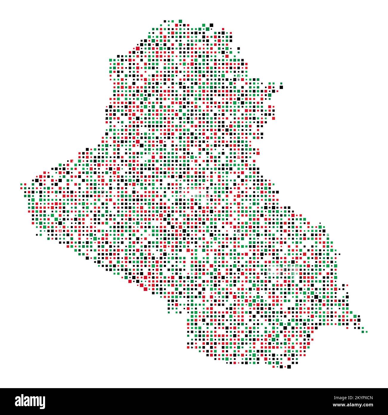 Iraq Silhouette Pixelated generative pattern illustration Stock Vector ...
