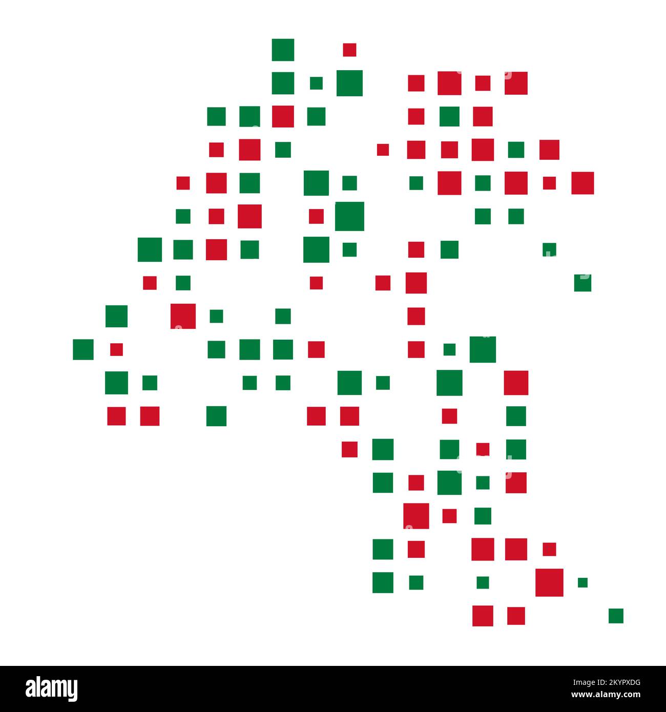 Kuwait Silhouette Pixelated generative pattern illustration Stock ...