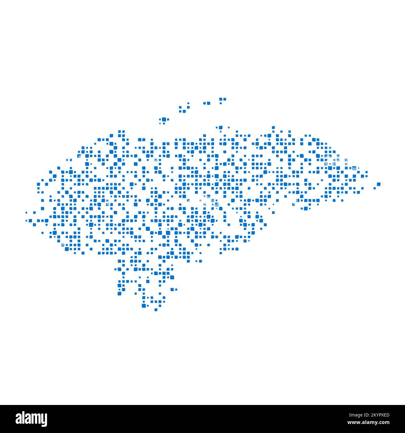 Honduras Silhouette Pixelated generative pattern illustration Stock ...