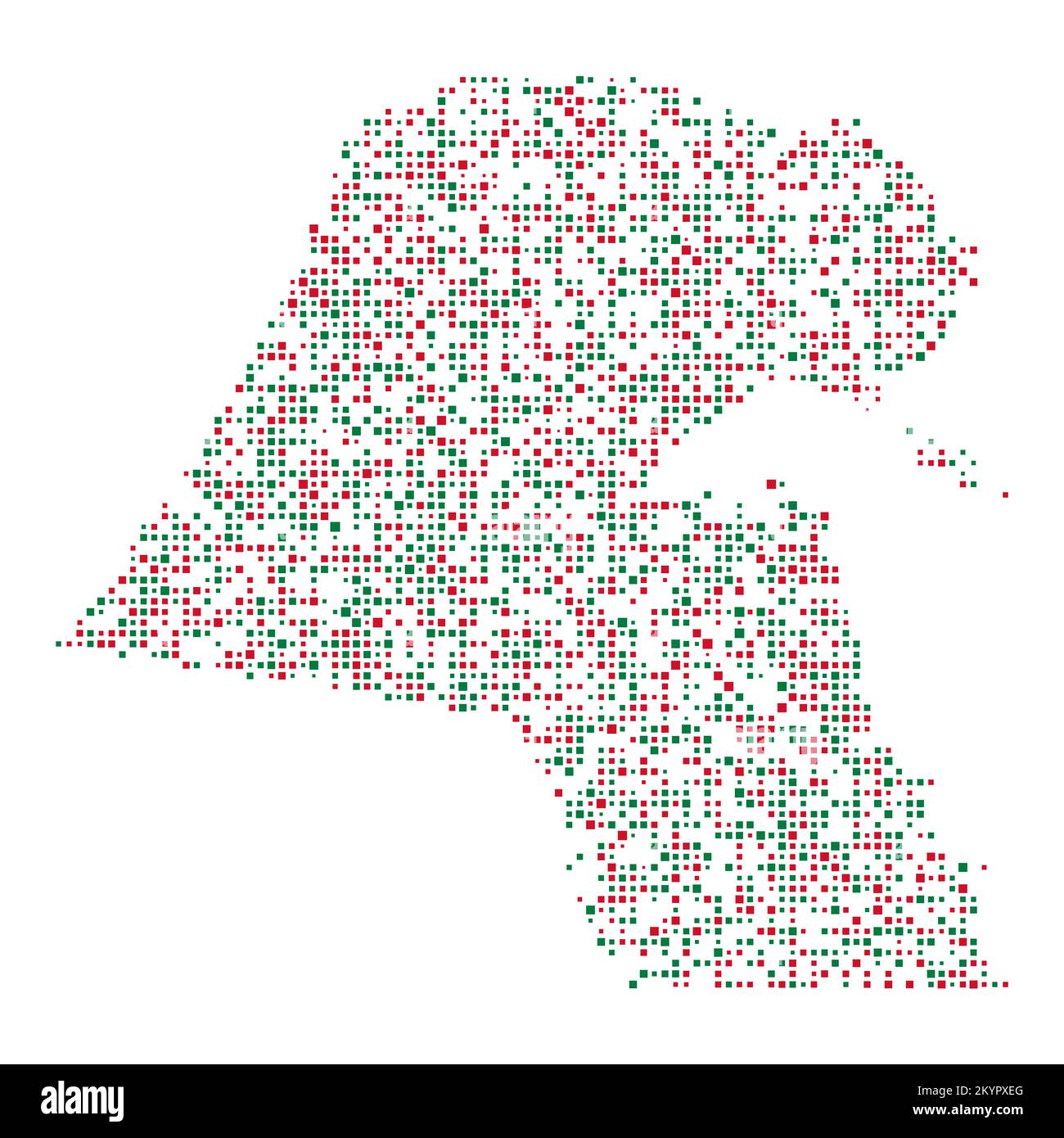 Kuwait Silhouette Pixelated generative pattern illustration Stock ...