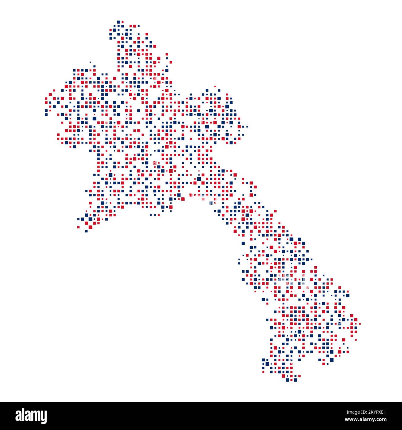 Laos Silhouette Pixelated generative pattern illustration Stock Vector ...