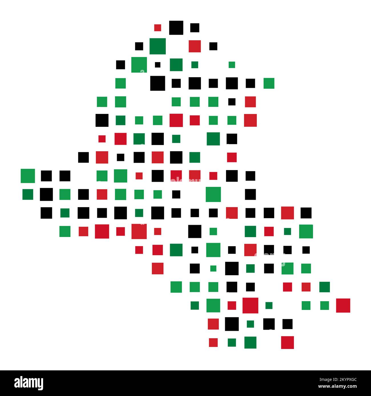 Iraq Silhouette Pixelated generative pattern illustration Stock Vector ...