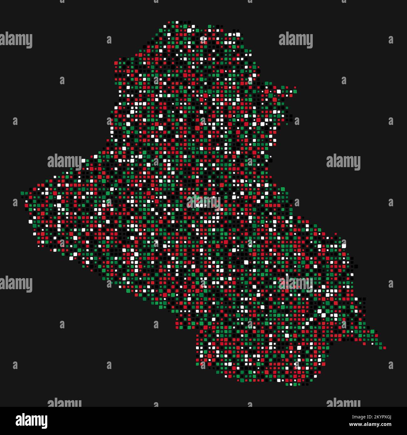 Iraq Silhouette Pixelated generative pattern illustration Stock Vector ...