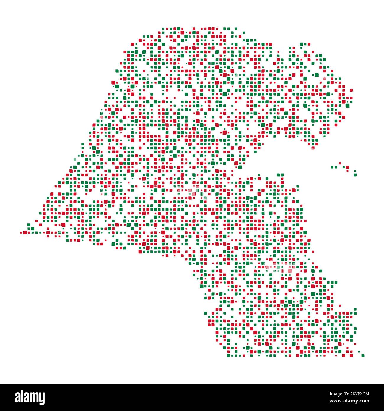 Kuwait Silhouette Pixelated generative pattern illustration Stock ...