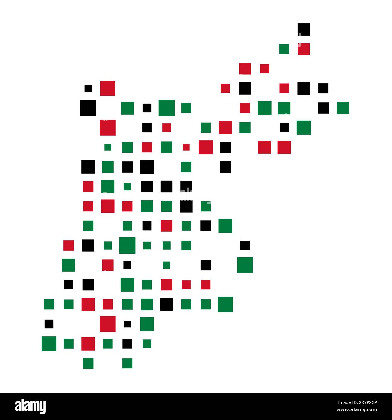 Jordan Silhouette Pixelated generative pattern illustration Stock ...