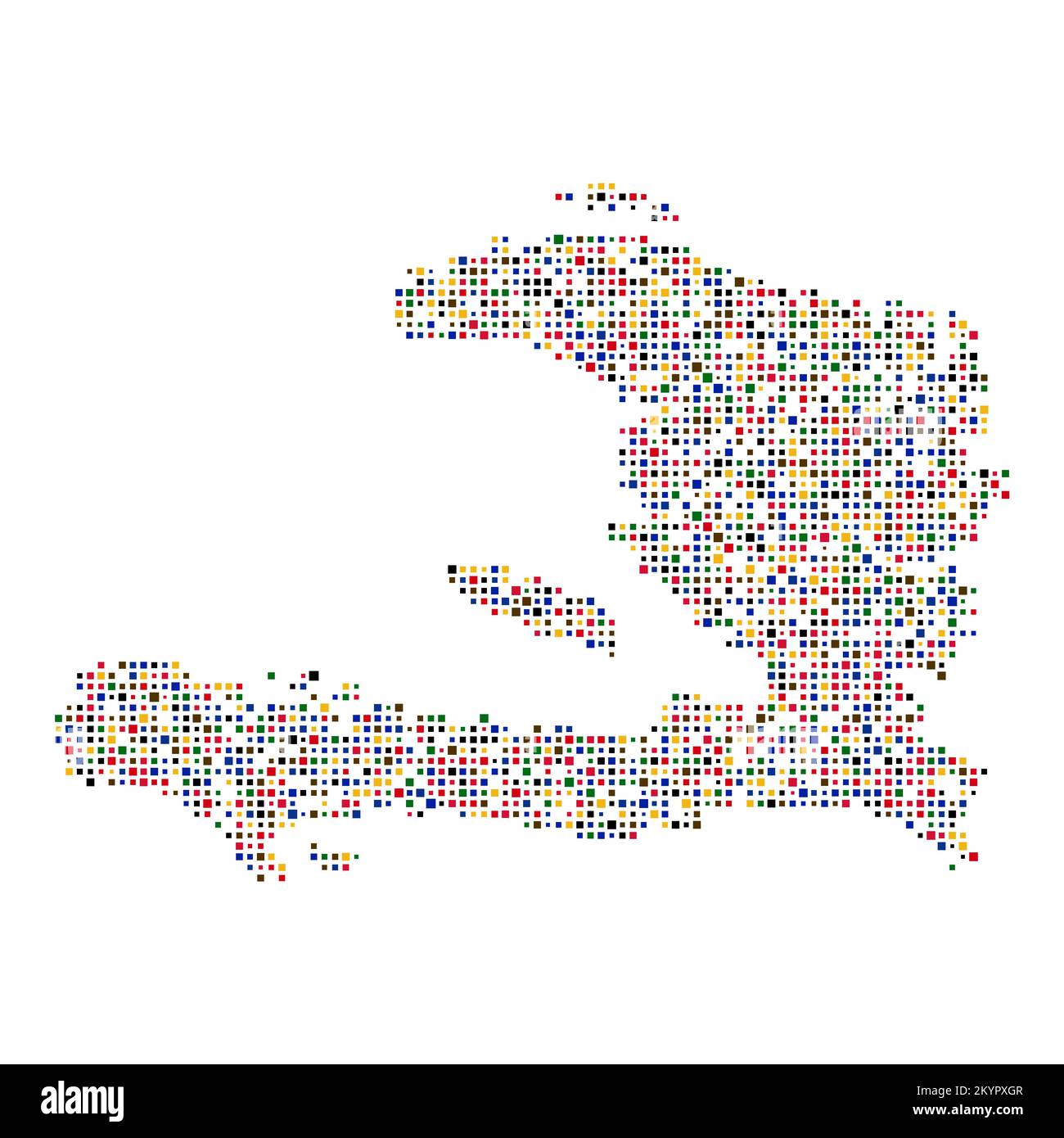Haiti Silhouette Pixelated generative pattern illustration Stock Vector ...