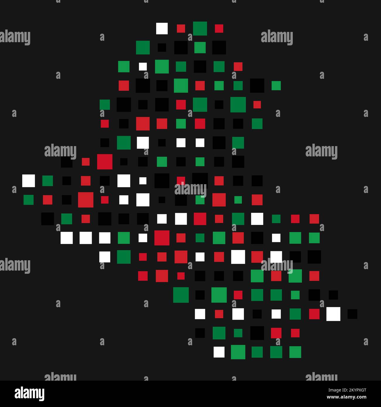 Iraq Silhouette Pixelated generative pattern illustration Stock Vector ...