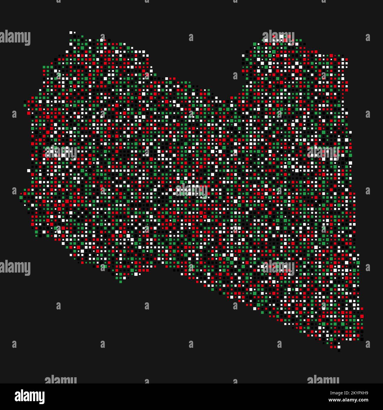 Libya Silhouette Pixelated generative pattern illustration Stock Vector ...