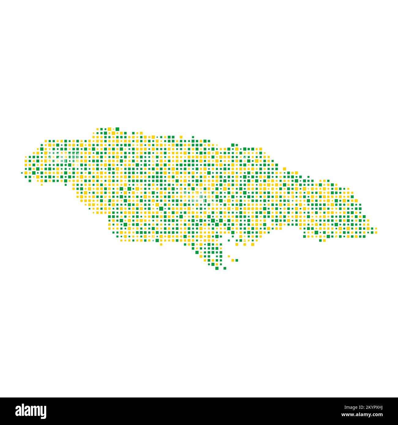 Jamaica Silhouette Pixelated generative pattern illustration Stock ...