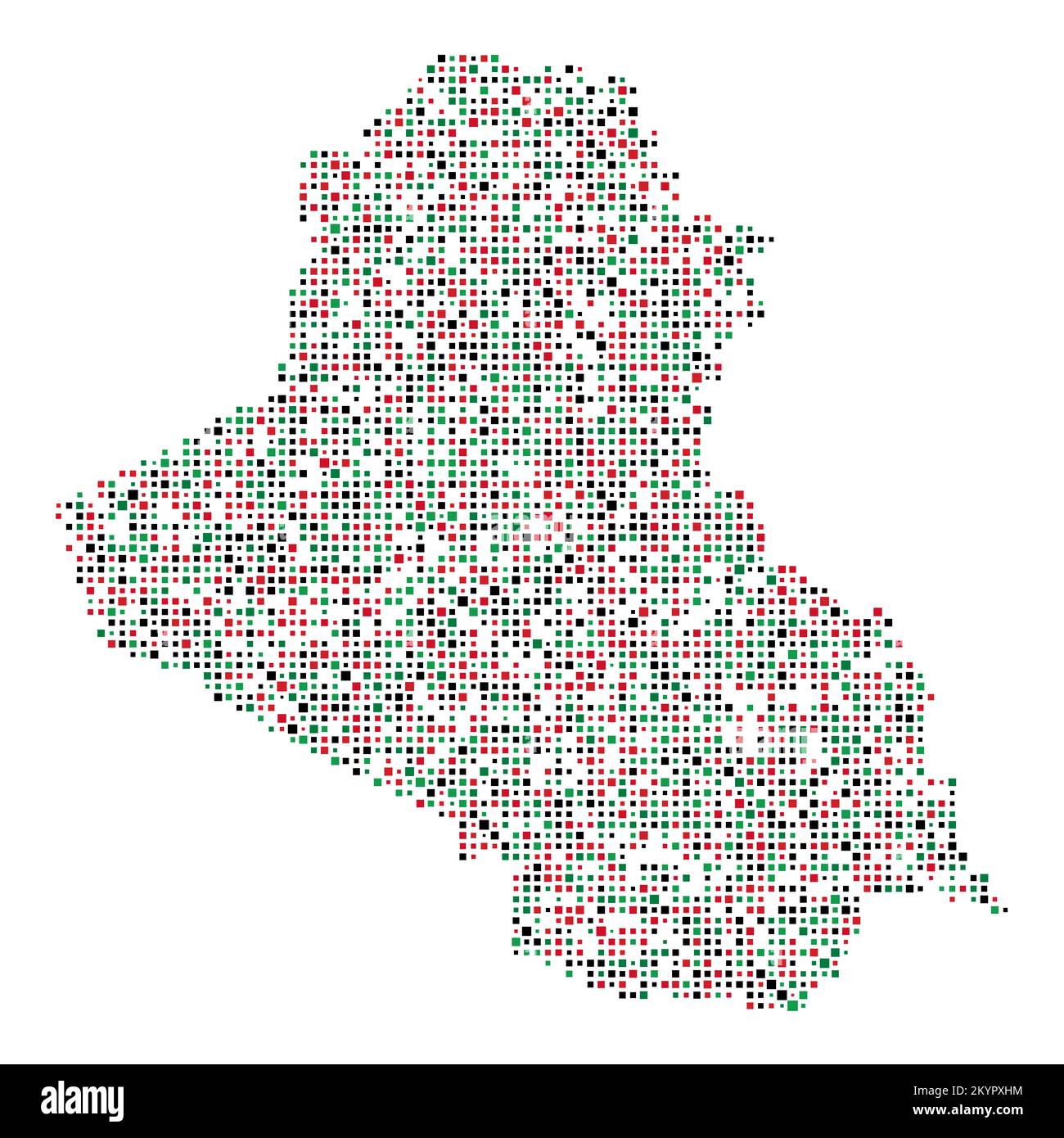 Iraq Silhouette Pixelated generative pattern illustration Stock Vector ...