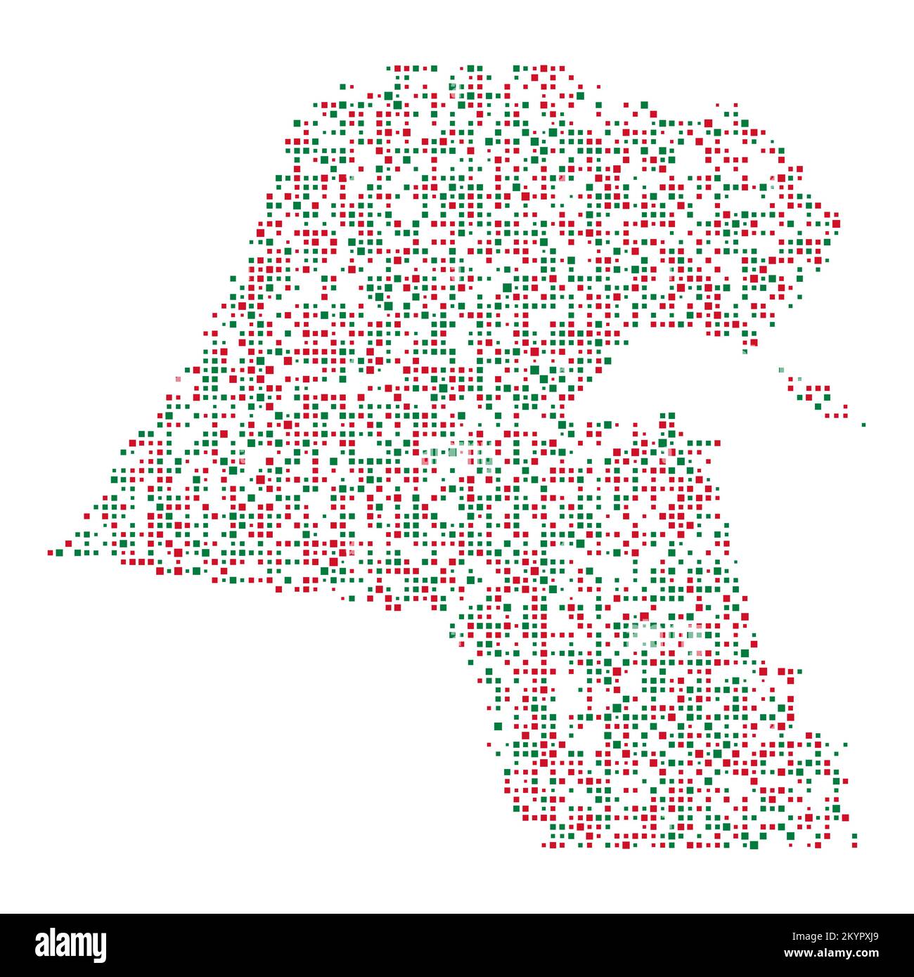 Kuwait Silhouette Pixelated generative pattern illustration Stock ...