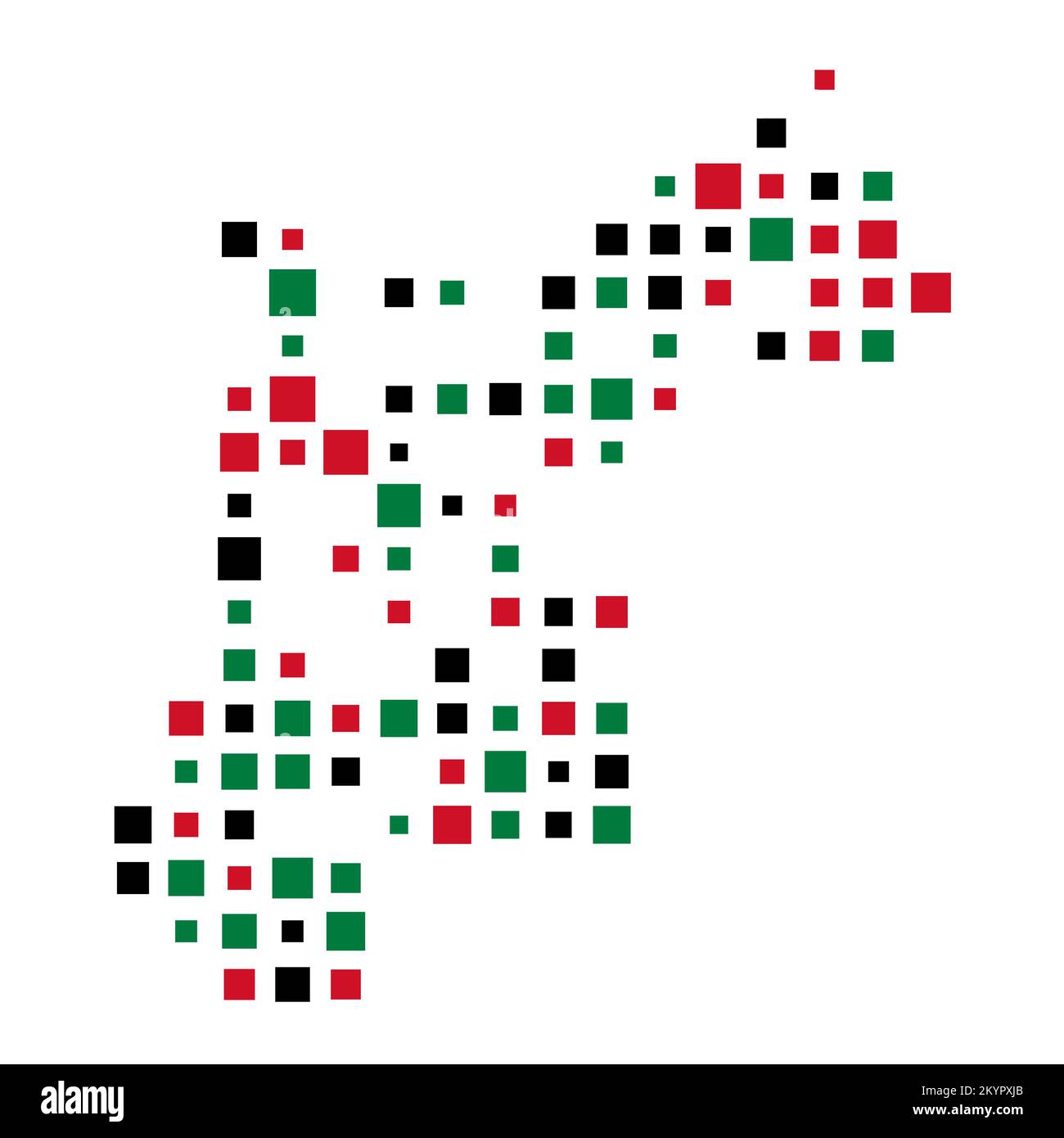 Jordan Silhouette Pixelated generative pattern illustration Stock ...