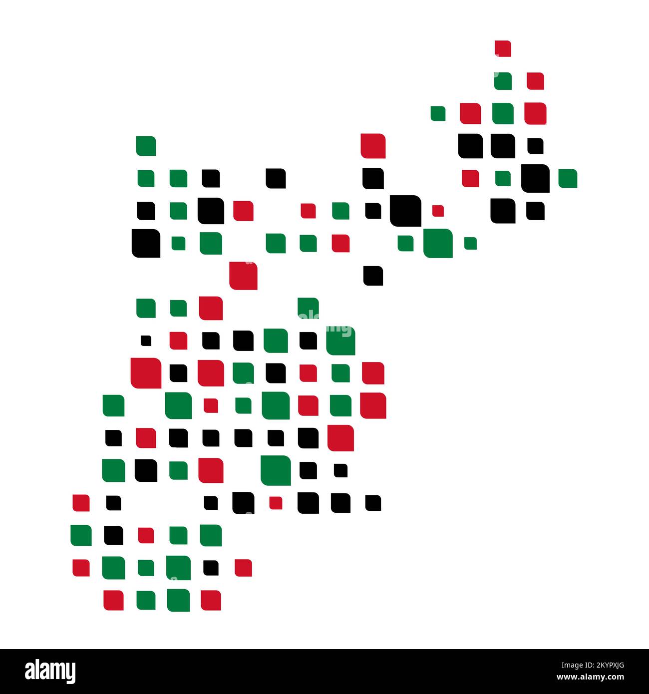Jordan Silhouette Pixelated generative pattern illustration Stock ...
