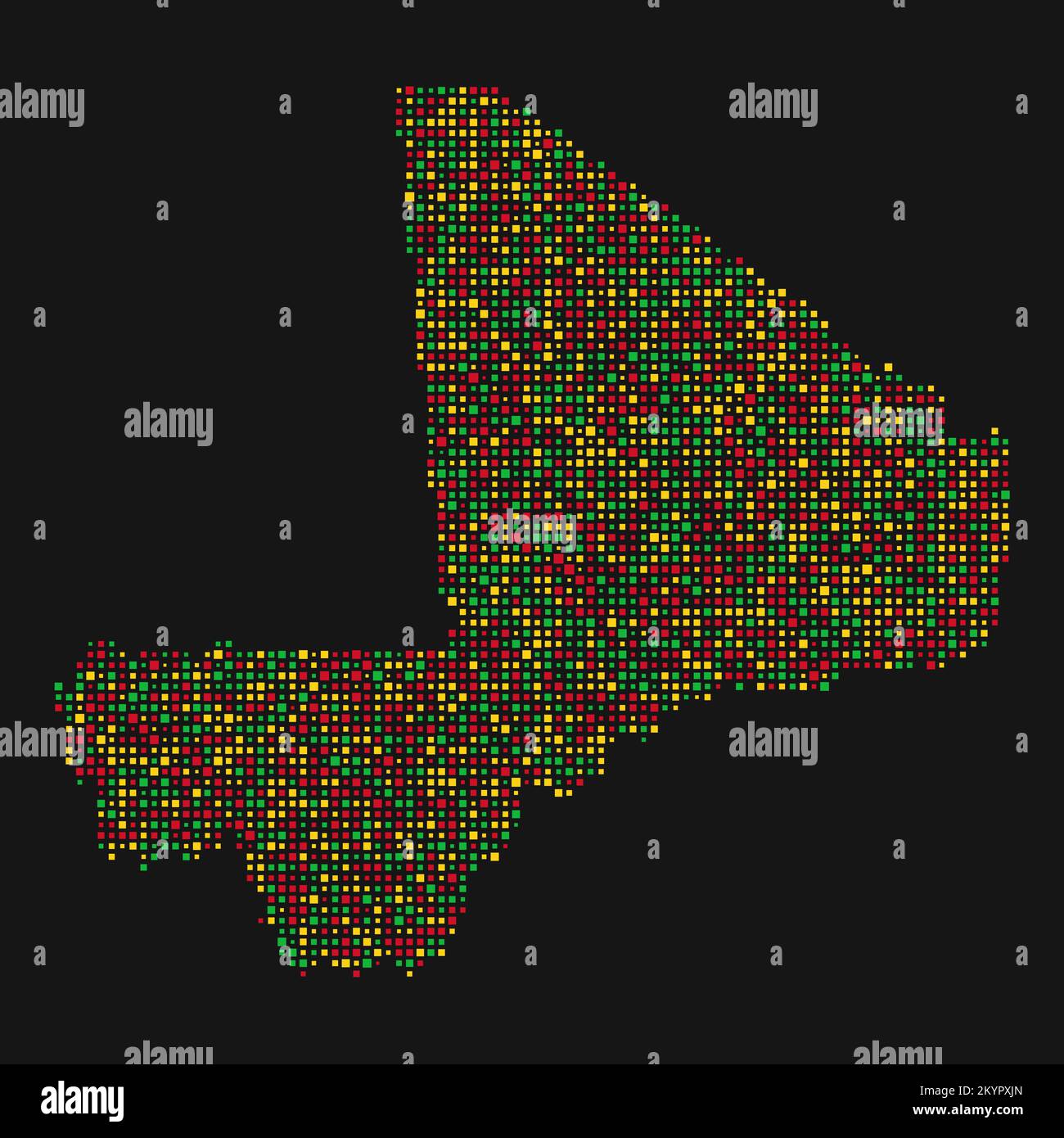 Mali Silhouette Pixelated generative pattern illustration Stock Vector ...