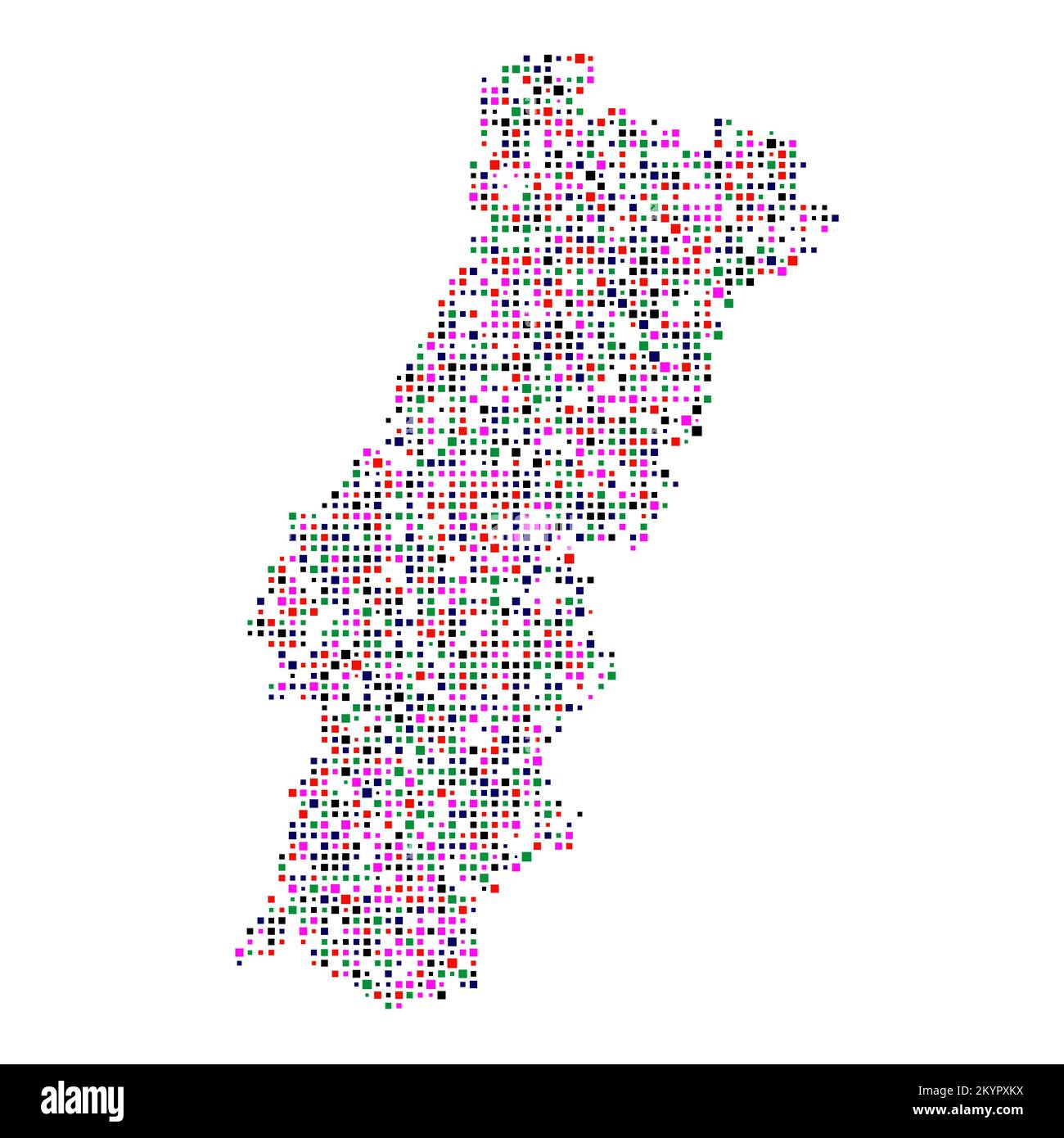 Portugal Silhouette Pixelated generative pattern illustration Stock ...
