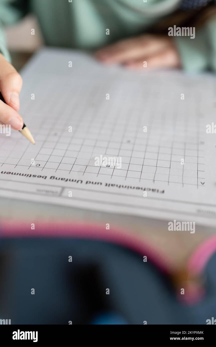 Schoolgirl doing homework hi-res stock photography and images - Alamy