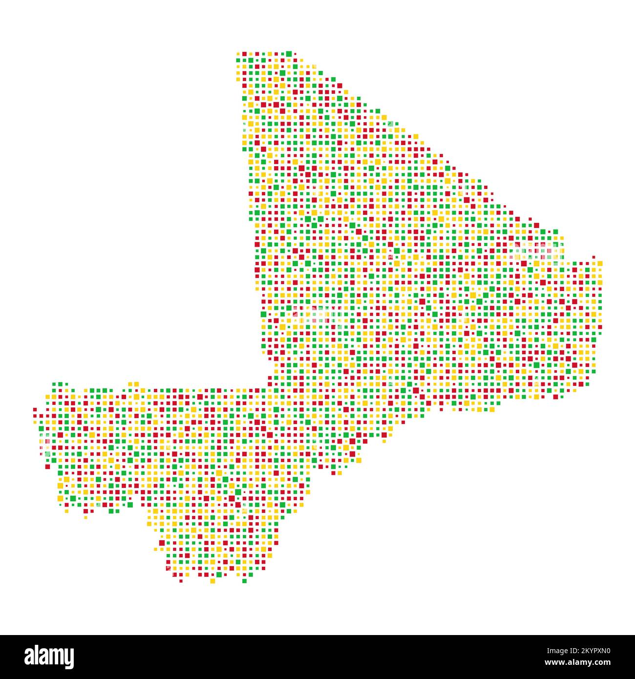 Mali Silhouette Pixelated generative pattern illustration Stock Vector ...