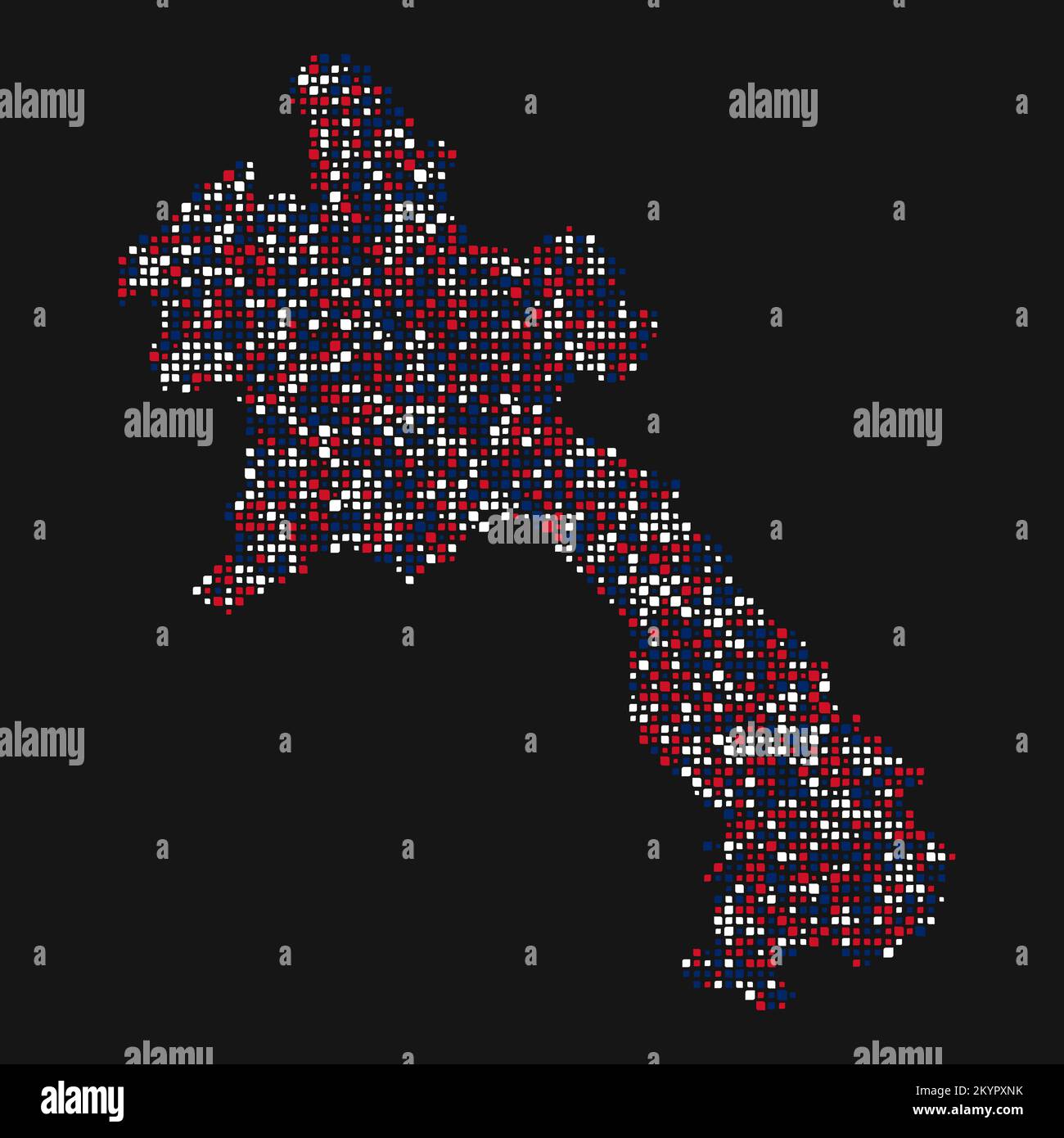 Laos Silhouette Pixelated generative pattern illustration Stock Vector ...