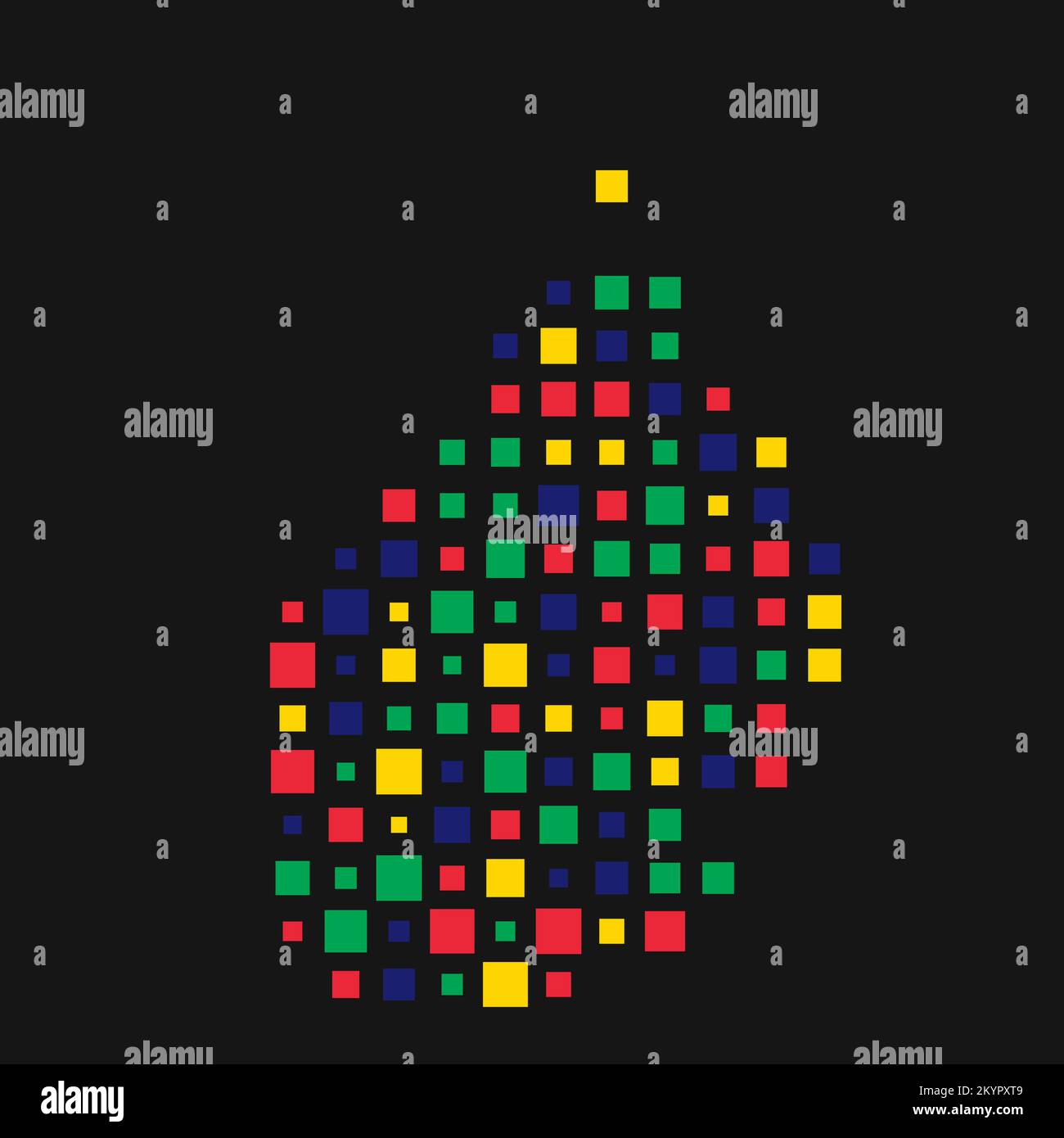 Mauritius Silhouette Pixelated generative pattern illustration Stock ...